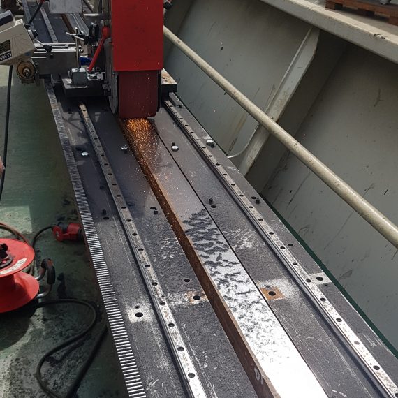 Grinding of crane rails - Global Alignment & Engine Service